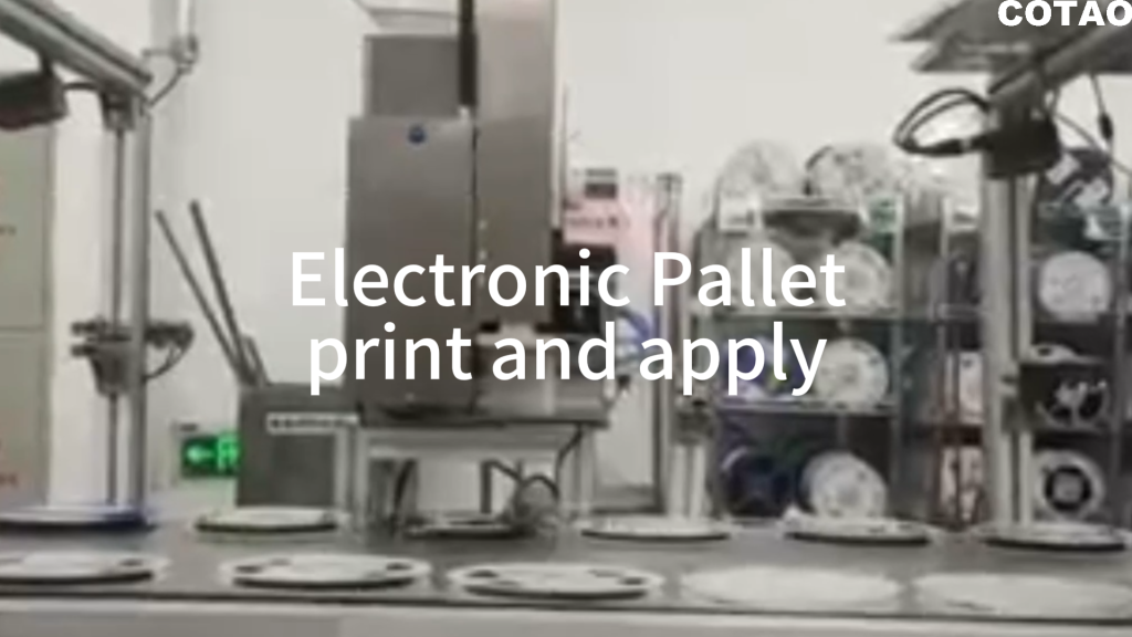 H400A high printer applicator - electronic pallet labeling - Cotao